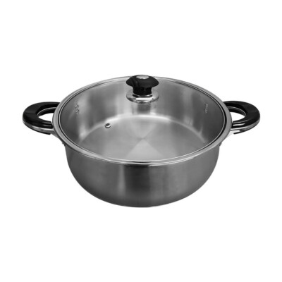 High Quality Stainless Steel 15'' Low Pot Cookware 16 Qt Pots Pan ...