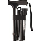 CVS Medical Adjustable Lightweight Folding Cane Black Gel Grip 300 lb ...