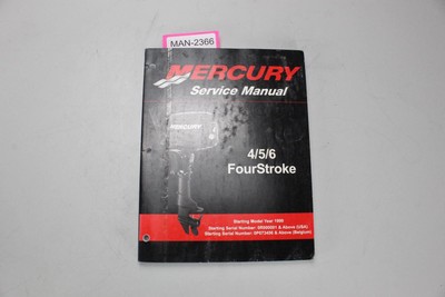 Mercury Service Manual 4 5 6 HP 4 Stroke Serial # 0R000001 & Above | eBay