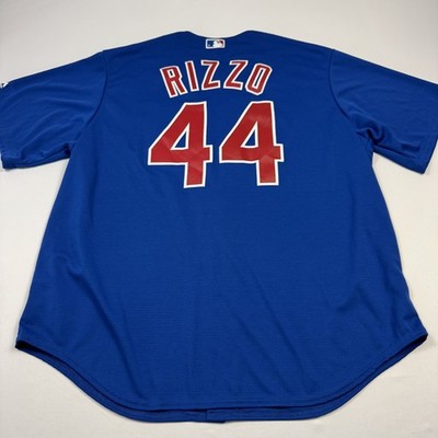 Majestic Anthony Rizzo Chicago Cubs Cool Base Baseball Jersey MLB Blue ...