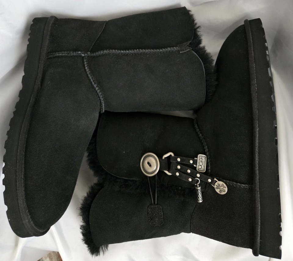 UGG AZALEA CHARM WOMEN WINTER BOOTS SUEDE BLACK US 11 /UK 9 /EU 42 | eBay