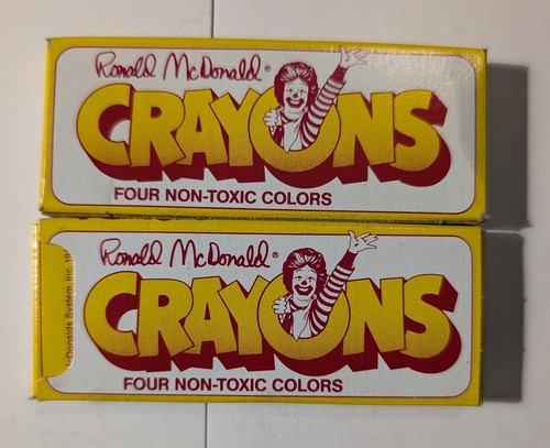 Lot of 2 Vintage McDonald's Happy Meal Kids Crayons Packs | eBay