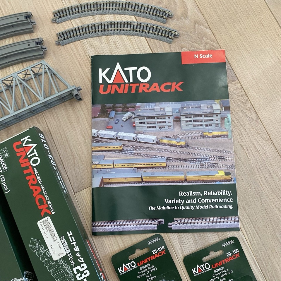 Kato Unitrack N Gauge Scale Tracks Mixed Lot Straight Curved Bridge & More | eBay