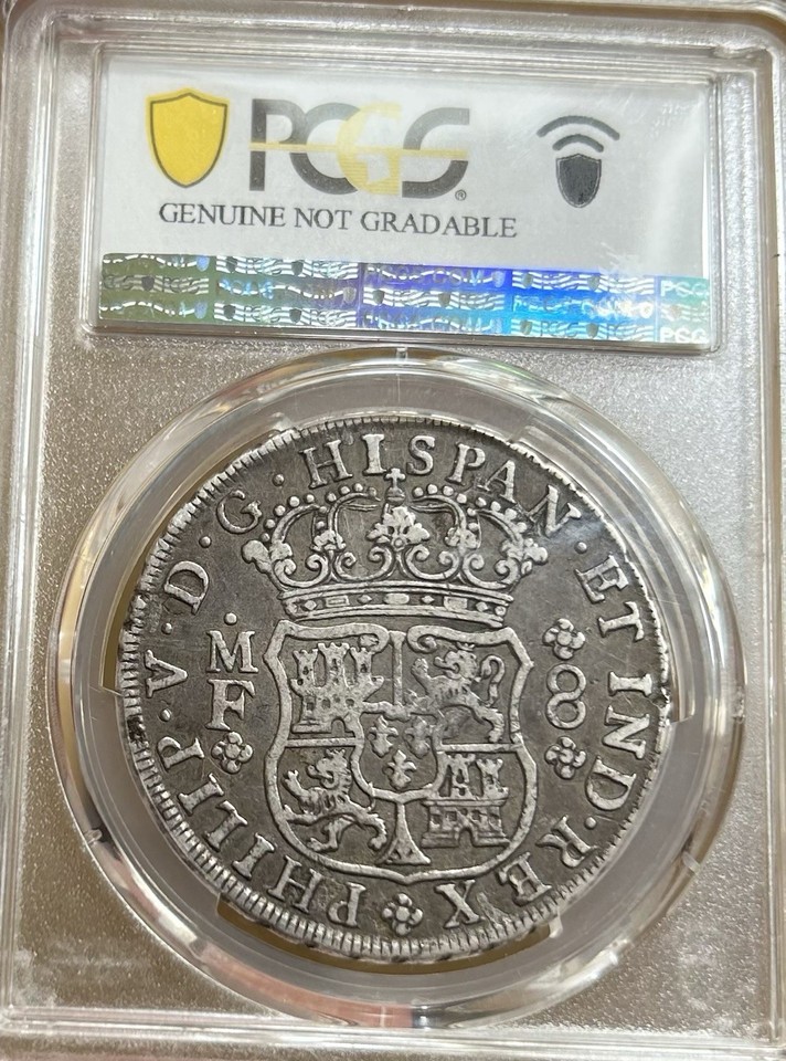 1739 MO MF Mexico 8 Reales Silver Coin PCGS F Detail Calico-1486 8R ...