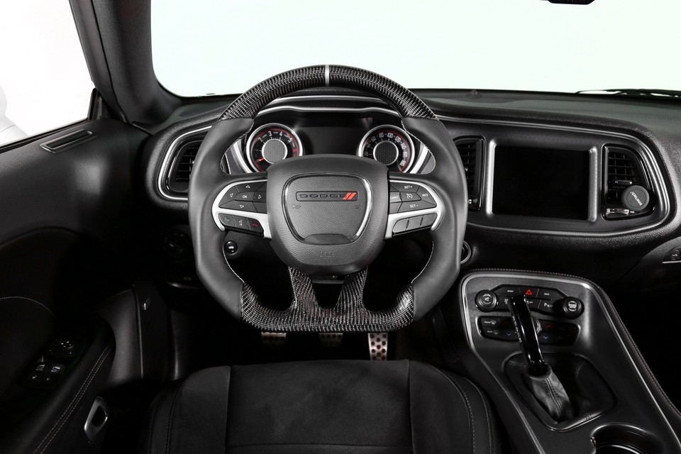 Drake Muscle Cars CH950-17 Steering Wheel Carbon Fiber with Leather ...