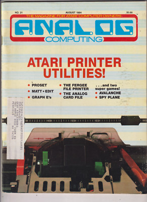 Analog Computing Atari Mag Atari Printer Utilities August 1984 ...