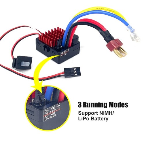60A Brushed Speed Controller Metal ABS Housing Rock Terrains ...