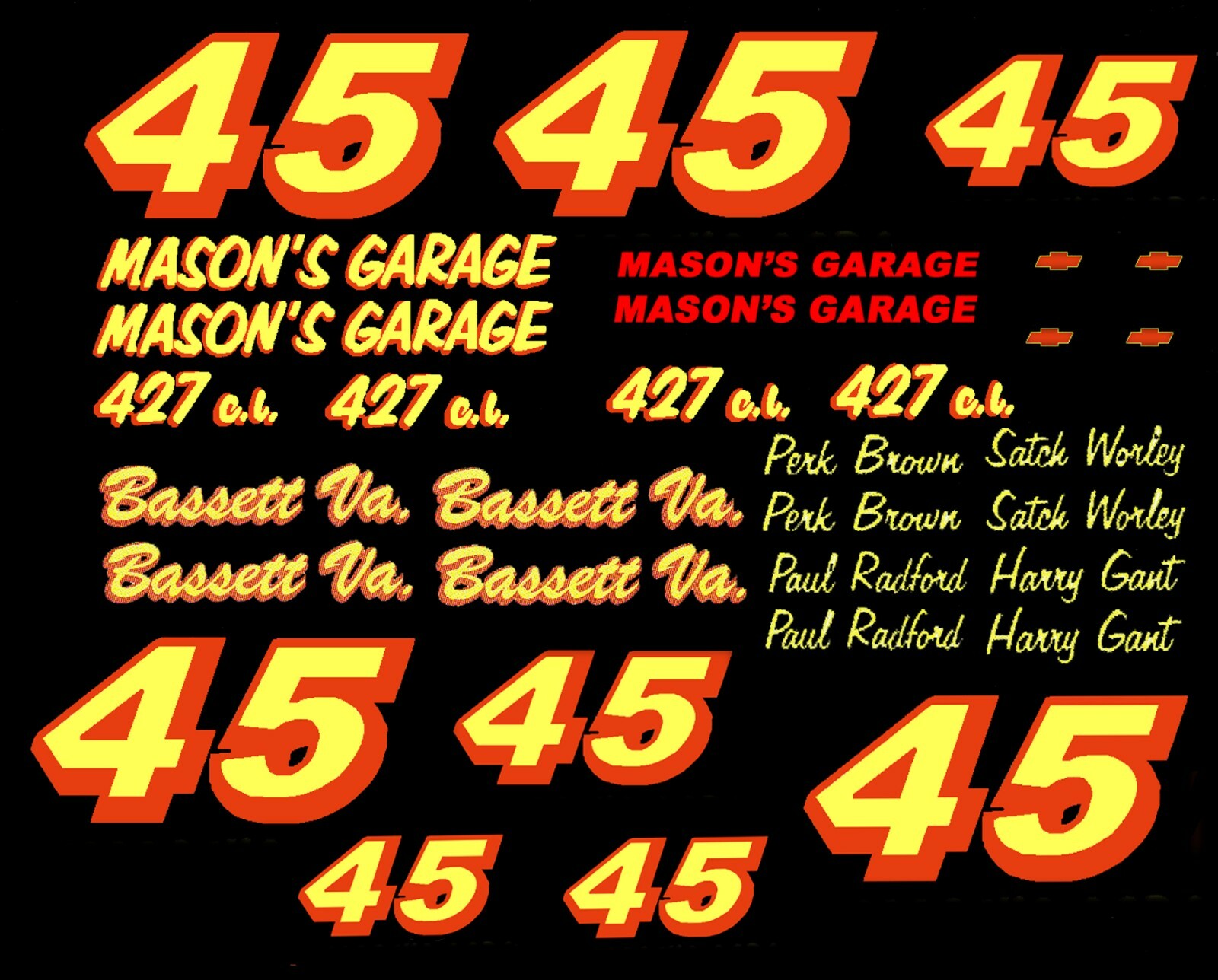 45 Mason's Garage Satch Worley - Harry Gant 1/24th Scale Nascar ...