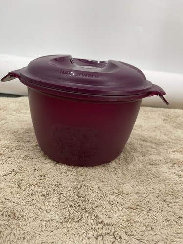 Tupperware 6451 Microwave Rice Maker Steamer Cooker 2 Piece Set Purple ...