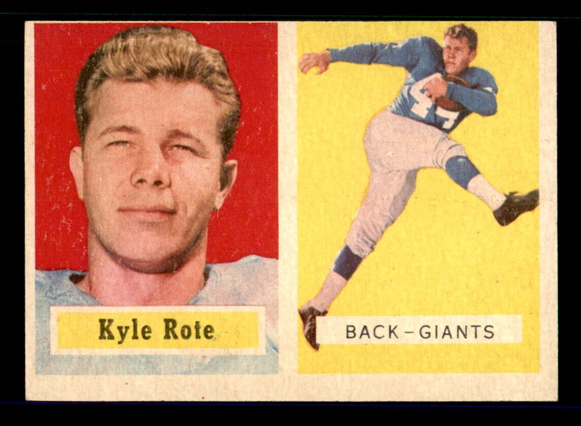 1957 Topps Football #59 Kyle Rote NM+ | eBay