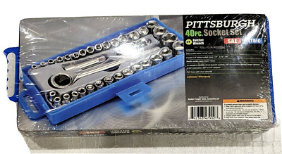 Pittsburgh 40pc Metric & SAE 3/8in Drive Socket Ratchet Set | eBay
