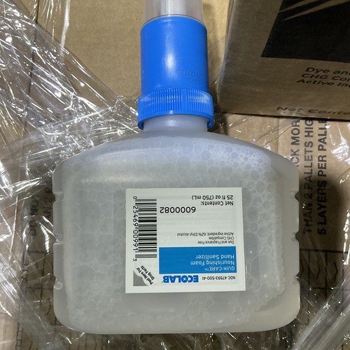 Case Of 6 Ecolab Quik-Care Nourishing Foam Hand Sanitizer 750ml 6000082 ...