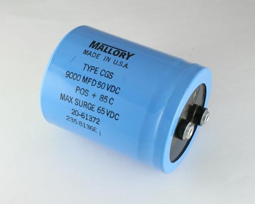 (2pcs) 9000uF 50V Large Can Electrolytic Aluminum Capacitor 9000 uF ...