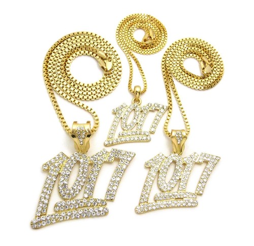 Hip Hop Iced 3pcs of 1017 Pendant & 20",24",30" Box Chain 3 Fashion ...