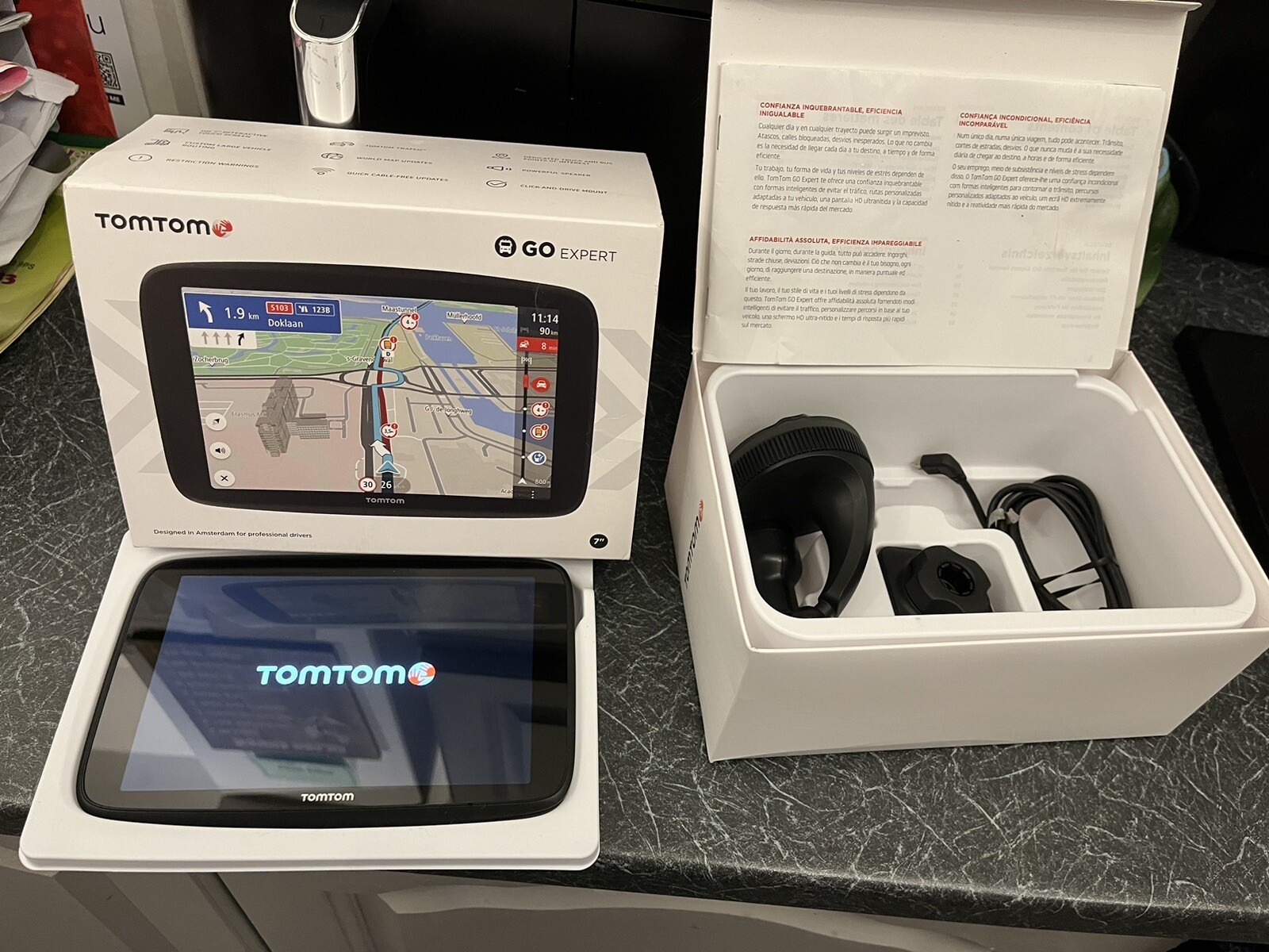 TomTom GO Expert 7" GPS Truck And Bus/coach Sat Nav Used With Box No ...