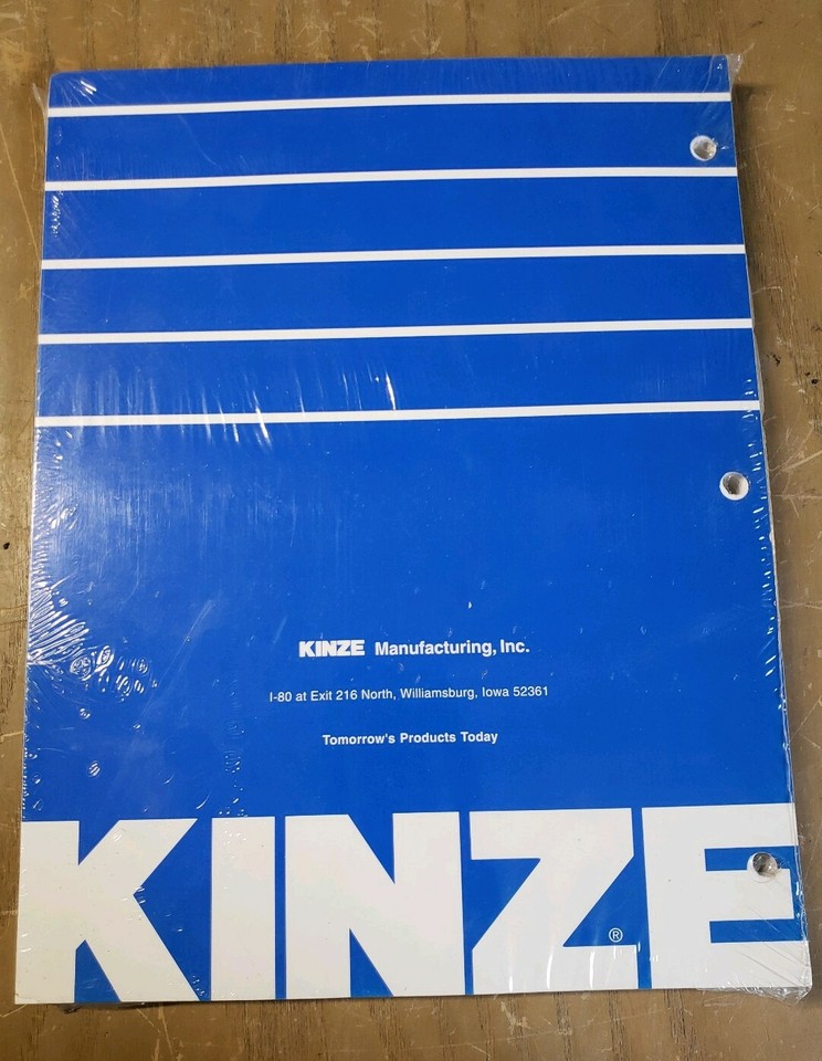 Kinze Model 3140 3 Point Mounted Planter Operator and Parts Manual #1J ...