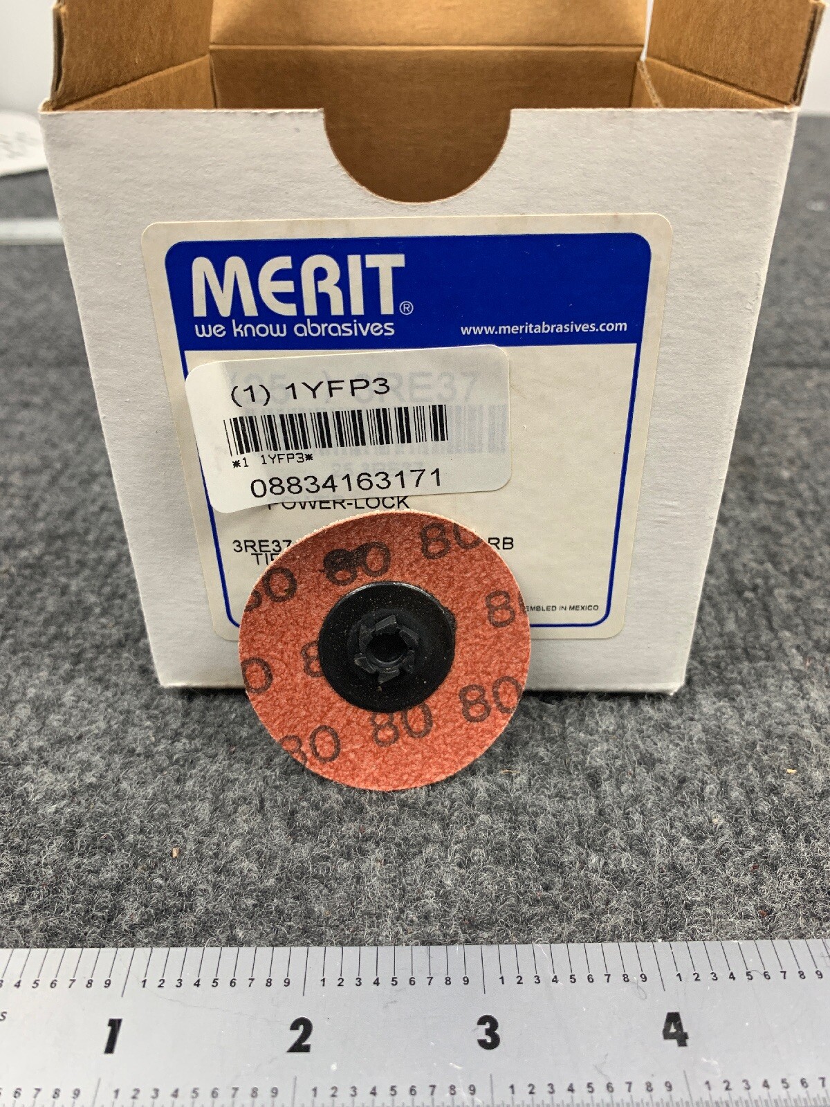 Box of 25 MERIT 2” Power-Lock Sanding Disk 80 Grit Model 3RE37 | eBay