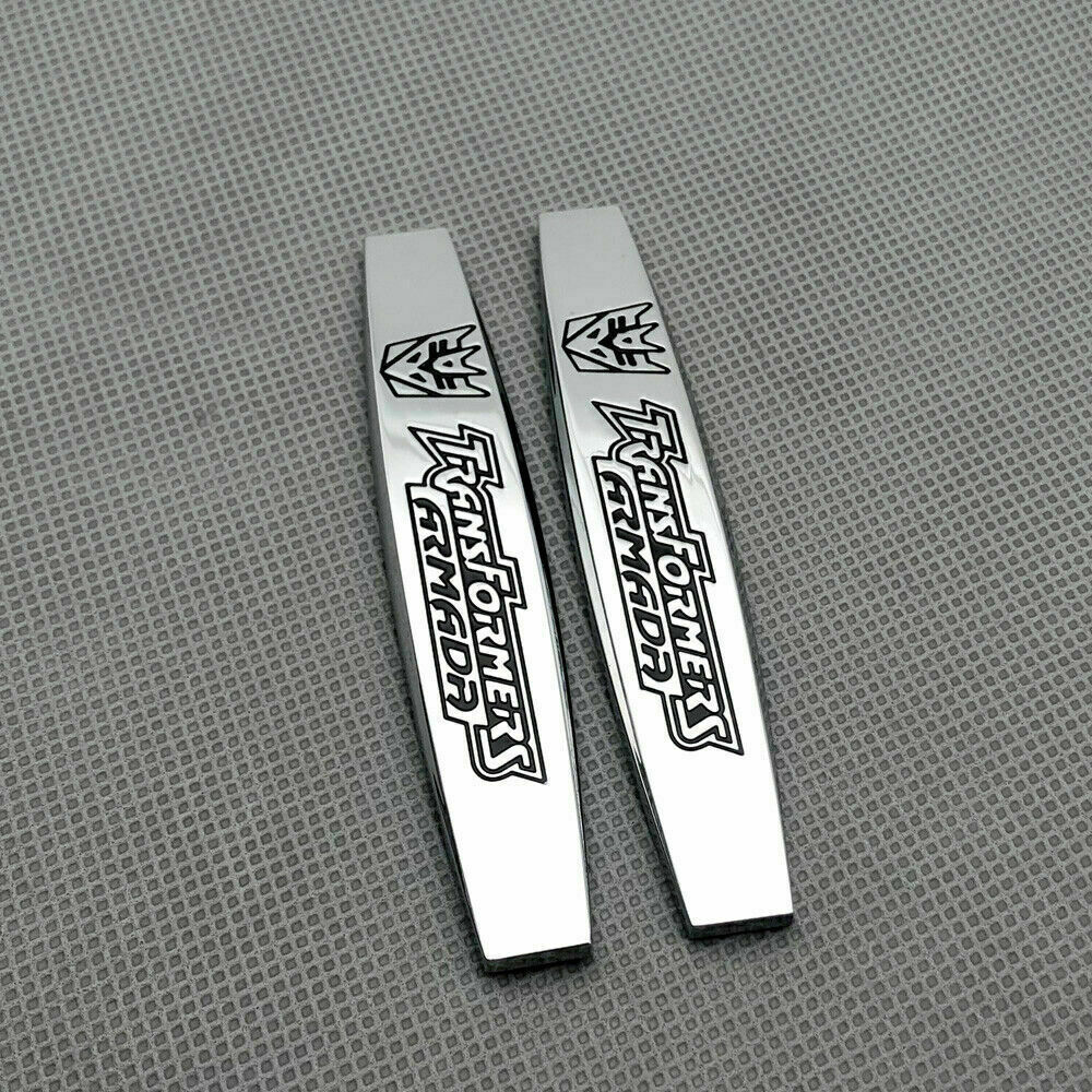 2X NEW Metal Silver Transformers Decepticon Badge Fender Car Emblem 3D ...