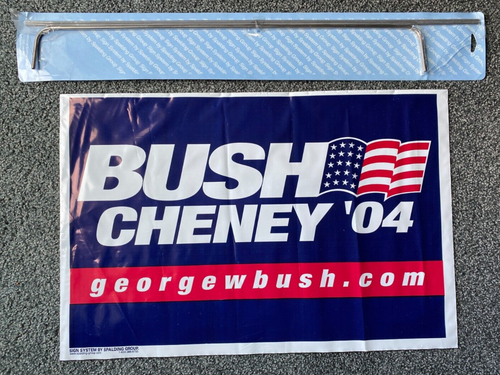 George W Bush & Dick Cheney 2004 Presidential Campaign Lawn Poster w ...