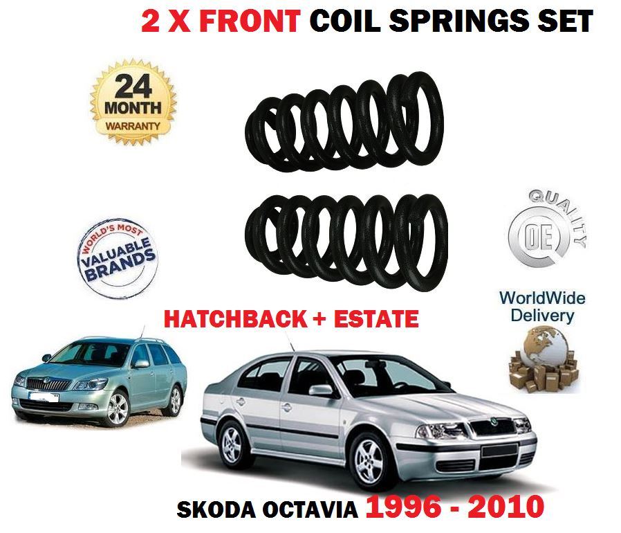 FOR SKODA OCTAVIA HATCHBACK + ESTATE 1997-2010 NEW 2 X FRONT COIL ...
