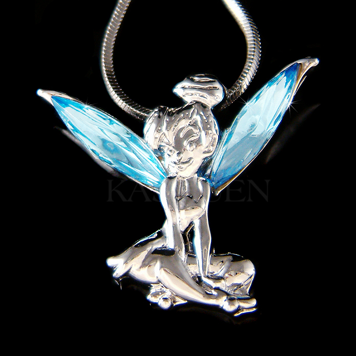 Aqua Azul Tinkerbell Con Cristal Swarovski Fairy Campanilla Ángel ...