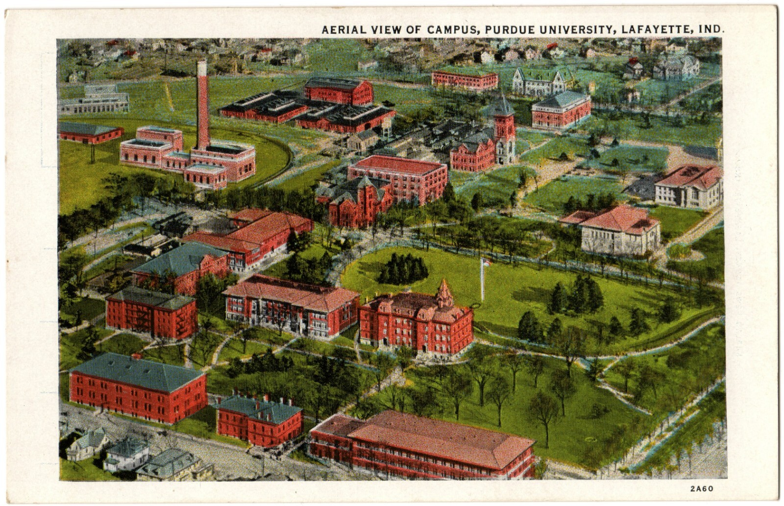 LAFAYETTE, IN - Aerial View of Campus, Purdue University Indiana ...