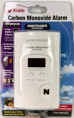 Kidde Nighthawk Carbon Monoxide Detector Alarm with Battery Back-up NEW ...