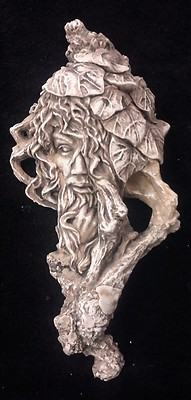 Vintage Green Man Leaf Face Wall Plaque mythical art | eBay