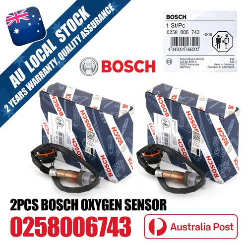 2 x OEM BOSCH Oxygen Sensor 4 Wire Fits Holden Commodore V6 3.6L VZ LE0 ...