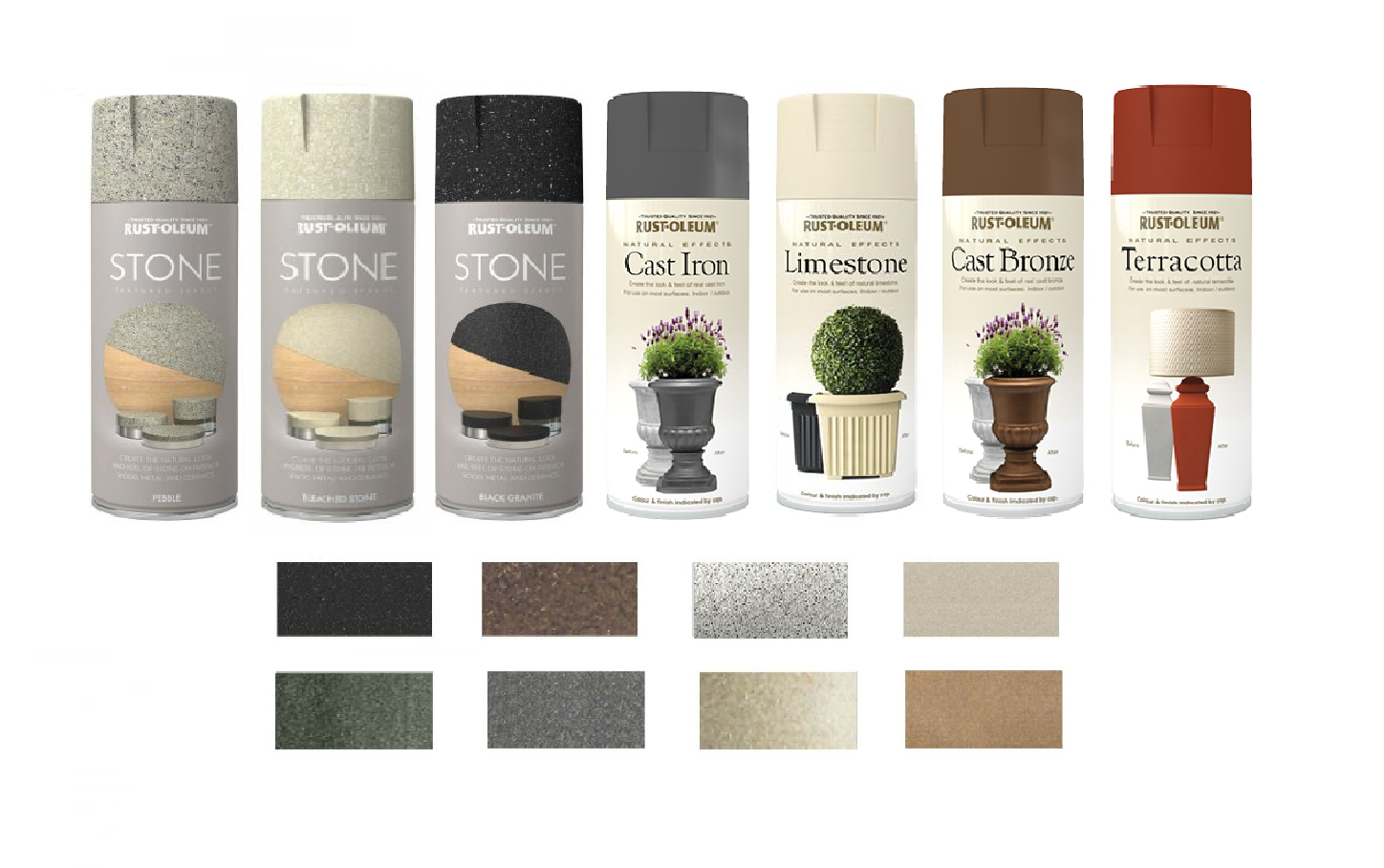 Rust-Oleum Stone Textured Spray Paint Granite Pebble Black Green ...