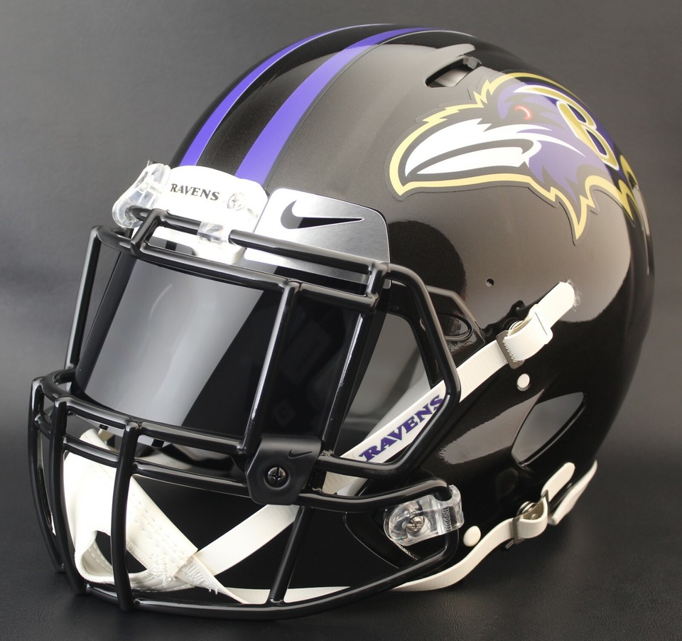 BALTIMORE RAVENS NFL Football Helmet with NIKE BLACK Visor / Eye Shield ...