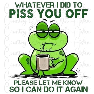 Sublimation Transfer Frog Funny Ready To Press Heat Transfer | eBay