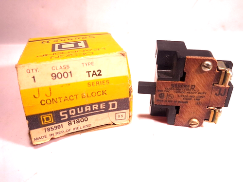 SQUARE D 9001-TA2 HEAVY DUTY CONTACT BLOCK 600VAC-120VDC MAX 9001TA2 | eBay