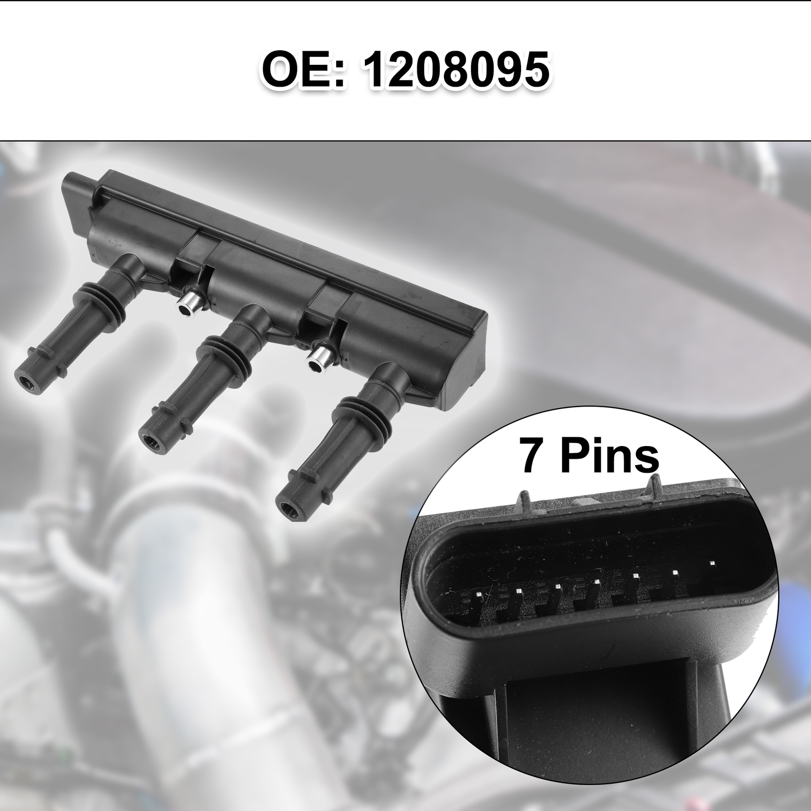 Ignition Coil 7 Pin 1208095 for Opel Corsa D Hatchback Van S07 1.0 L08 ...