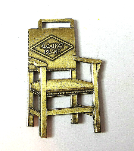 VINTAGE POCKET WATCH BRASS FOB ALCATRAZ ISLAND ELECTRIC CHAIR.' | eBay