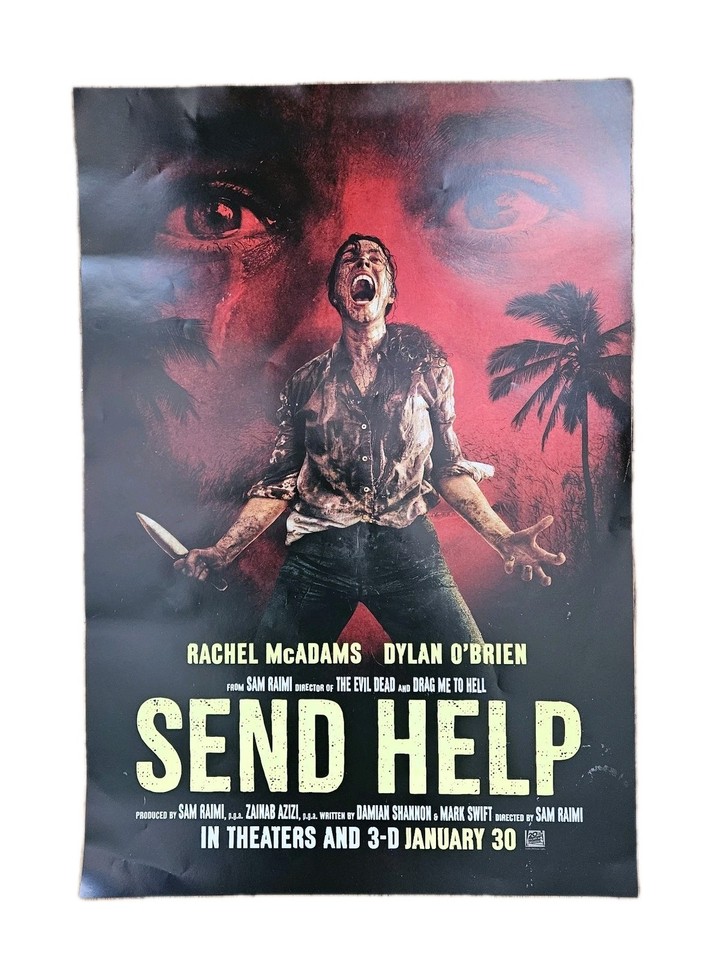 Send Help promo lot bucket hat poster mug Sam Raimi Rachel McAdams ...