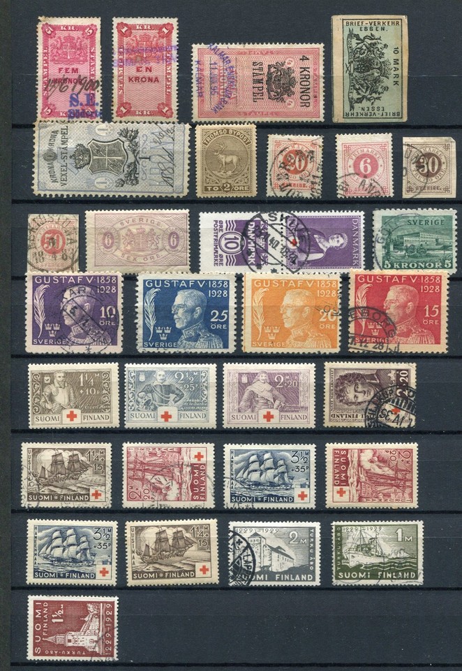 NORWAY SWEDEN FINLAND Old M&U Lot 75 Stamps | eBay