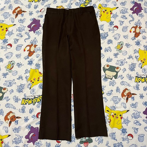 Vintage 70s Talon Zipper Brown Slacks Trousers Pants 33x31 1970s True ...