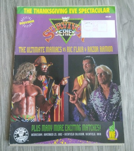 RARE WWF WWE Souvenir Program Survivor Series 1992 Magazine COMPLETE ...