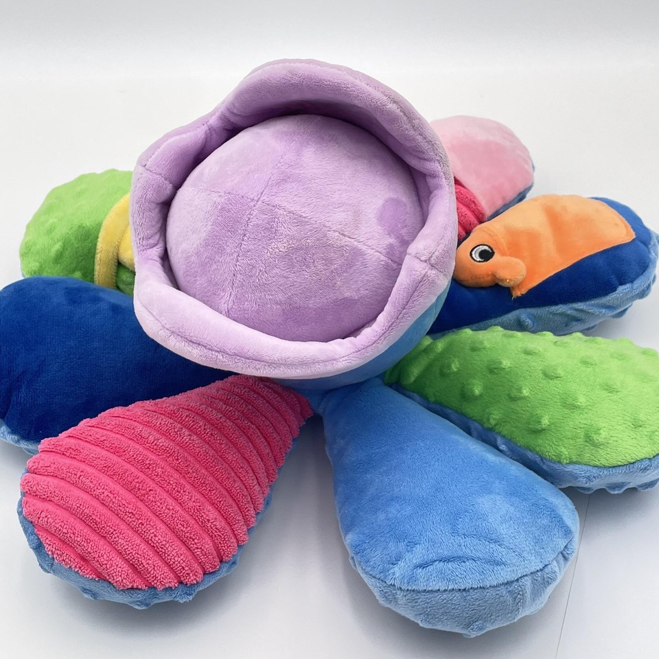Lakeshore Learning Peek-a-Boo Octopus Plush Sensory Toy Textured Baby ...