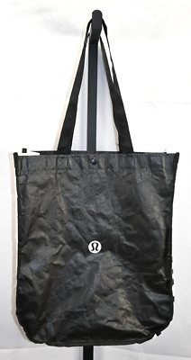 Lu Lu Lemon Black & White Reusable Tote Bag Snap Closure Size 13"X6"X15 ...