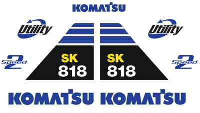 KOMATSU SK 818 DECAL KIT STICKER SET | eBay