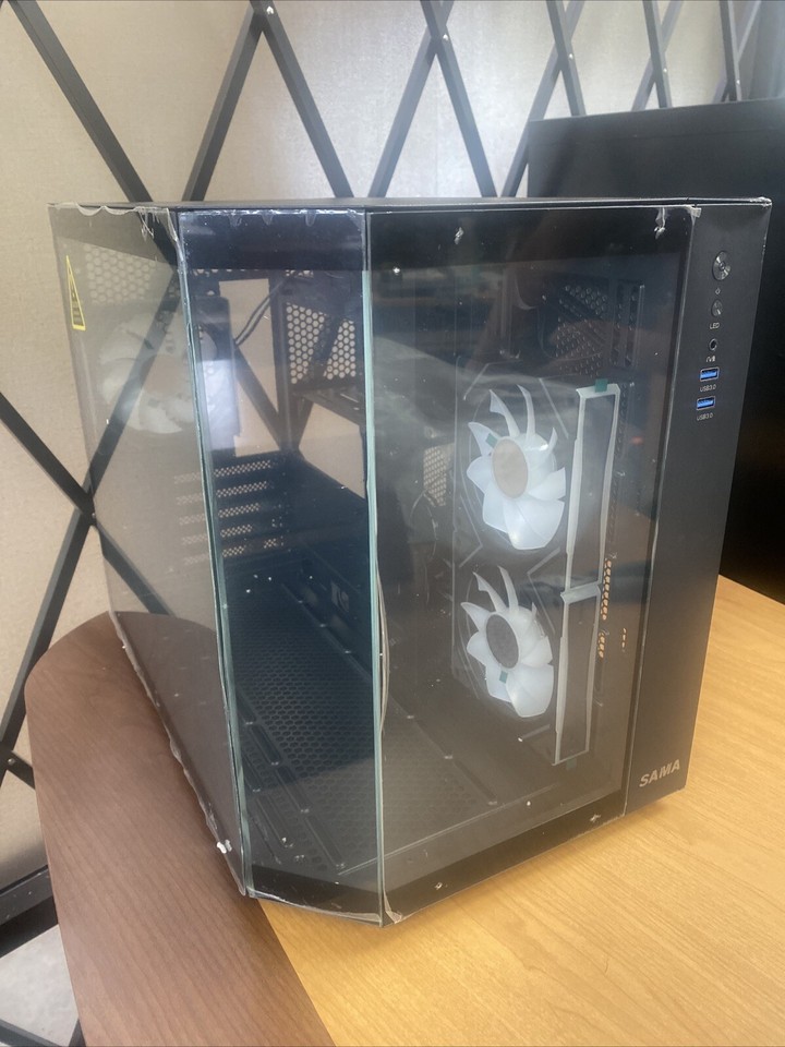 Dent SAMA Neview 2771 Black Tempered Glass Micro-ATX Tower Gaming ...