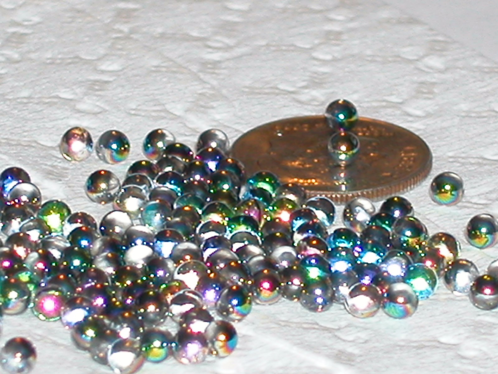 10pc* Miniature little glass magic fairy bubble crystal balls vitrail ...