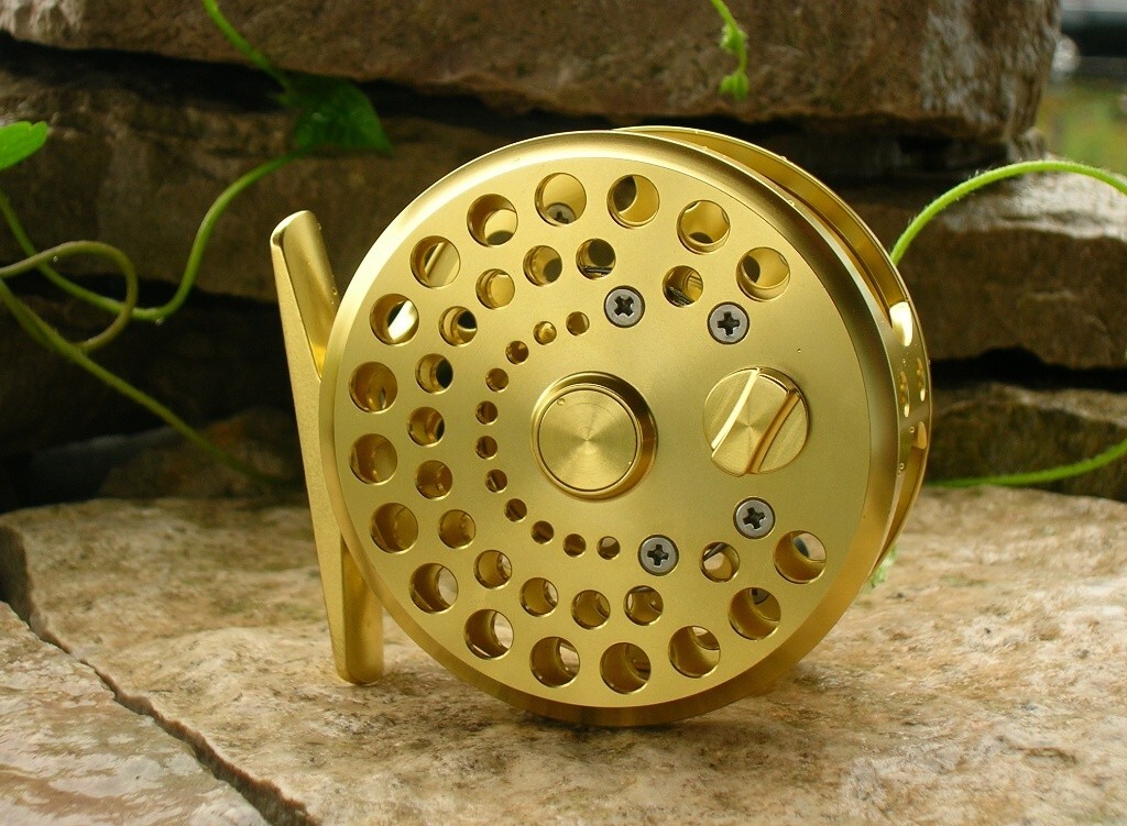GOLD 2 5/8" Click & Pawl FLY Reel - 2/3wt Size - SMALL ALUMINUM FLY ...