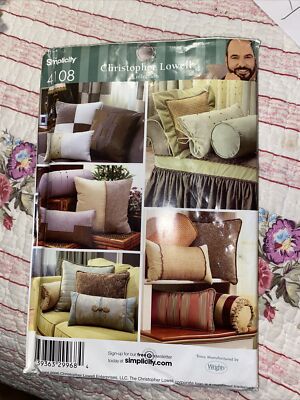 Simplicity Home Decor 4108 Christopher Lowell MODERN PILLOW COLLECTION ...