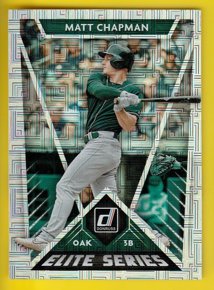 2020 Donruss Elite Series E-11 Matt Chapman Vector Prizm Parallel A's ...