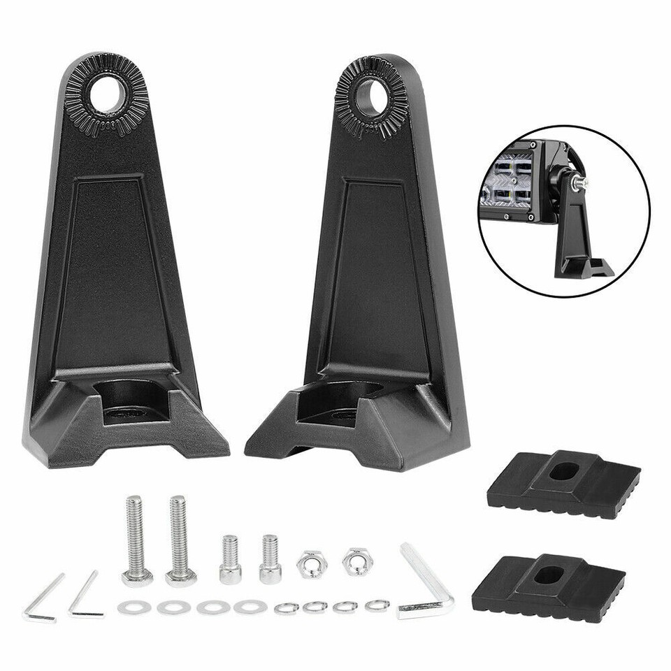 Universal Side Mounting Bracket LED Light Bar Kit Rubber Pad | 2Pcs ...