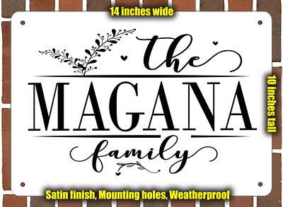 Magana Family Decorative Metal Door or Wall Plaque (Style 2) | eBay