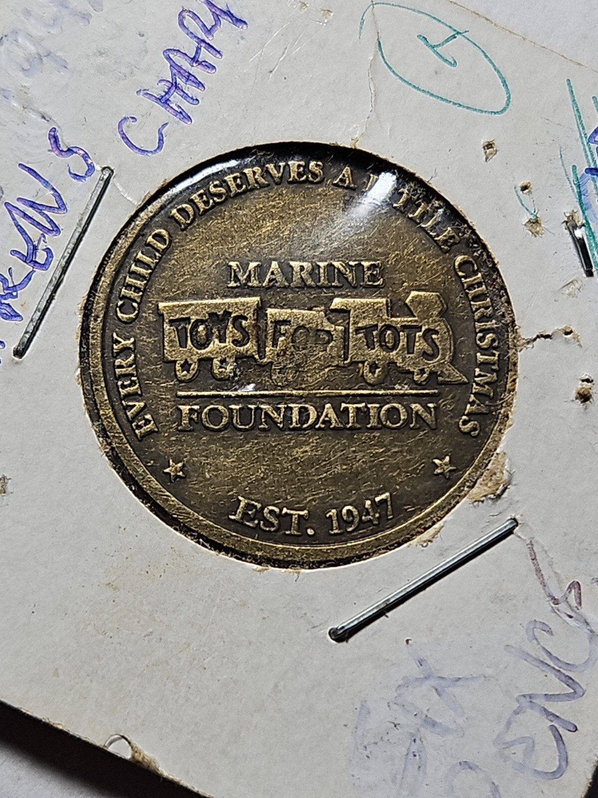 U.S. Marine Corps Toys For Tots Foundation Coin Token 1947 (M.T.#0149 ...